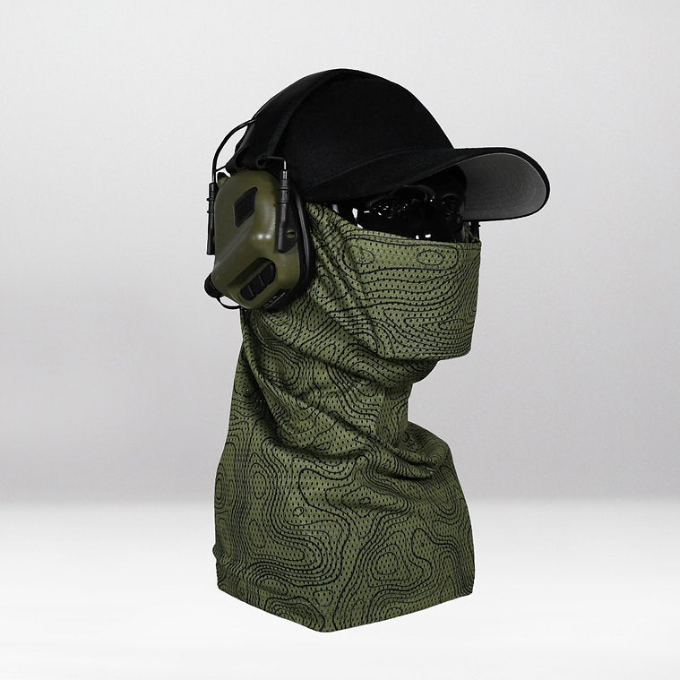 Delta Mike MK3 Snood - Topographic Green – Unlimited Airsoft Shop