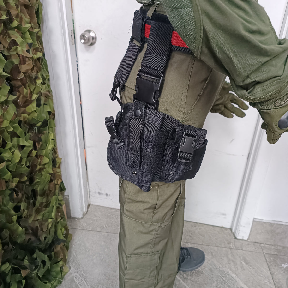 Leg Rig Universal Drop leg holster with mag pouches - Black – Unlimited ...