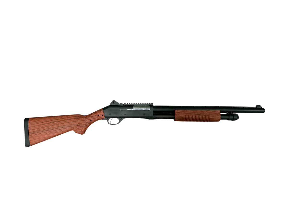 Shell Ejecting Dart Shotgun - M500 - Wood Style – Unlimited Airsoft Shop