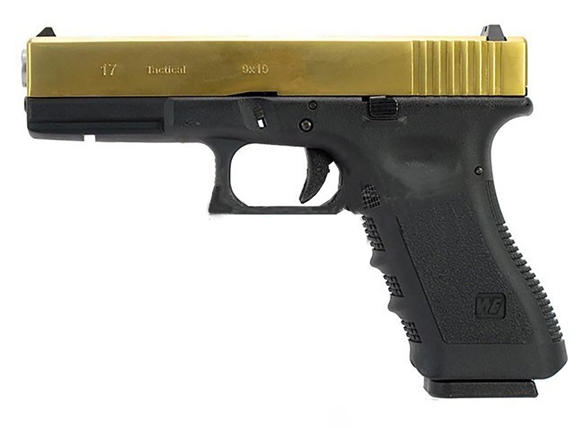 WE Glock 17 GEN 3 GBB Airsoft Pistol - Gold Slide – Unlimited Airsoft Shop