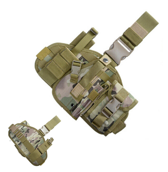 Leg Rig Universal Drop leg holster with mag pouches - Multicam ...
